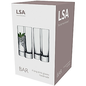 LSA International Bar Long Drink Glass oz Clear, 8.4 fl oz/H7in x 4