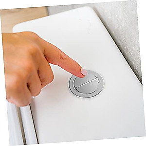 Cabilock 2pcs toilet button toilet accessories dual flush button toilet parts toilet water tank parts accessories for sterling toilet replacement parts Plastic Toilet Push Button pure suite