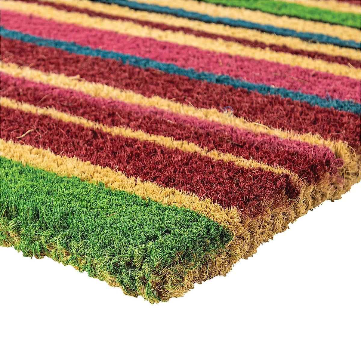 NoTrax, Stripes, Handmade Natural Coir Doormat, Entry Mat for Indoor or Outdoor Use, 18"x30", C11 (C11S1830ST)