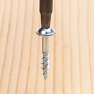 100 Pack Pocket Hole Screws 1 inch Coarse Thread Self Tapping Screw #2 Square Drive Screw for Pocket Hole Jig with Storage case