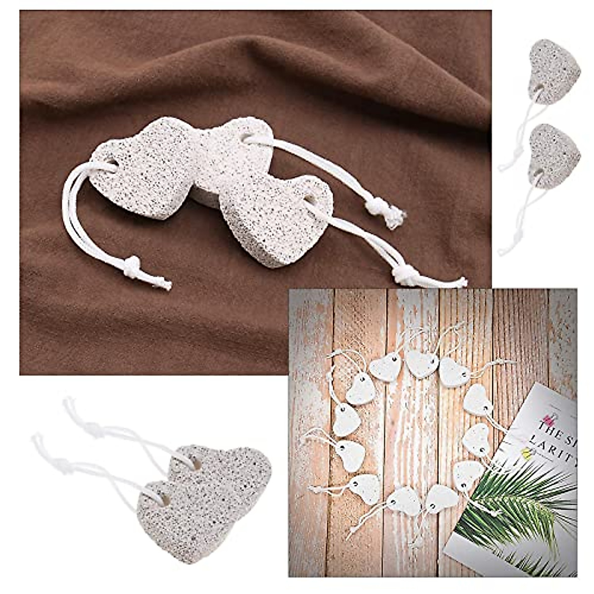 SING F LTD 12pcs Teeth Grinding Mineral Stone Small Animal Teeth Grinding Mineral Stone Chew Toys Hearted-Shape for Guinea Pigs Rabbit Parrot