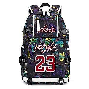 Basketball Player Star J-ordan Multifunction Backpack Travel Daypacks Fans Laptop Bag For Men Wome (Style 4)