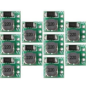 Weewooday DC-DC Step up Power Module Output Voltage 5V Boost Converter 1.5v 1.8v 2.5v 3v 3.3v 3.7v 4.2v to 5v Regulator Voltage Boost Converter Board(10 Pieces)