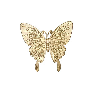 Tricune Gold Butterfly Sculpture - Solid Metal Insect Ornament - Mini Butterfly Figurine for Home, Office, Garden & Desktop Decor