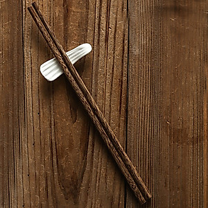 Ceramic Spoon Chopstick Rest Set, Japanese Sushi Chopsticks Holder Table Fork Knife Holder For House Decor Kawaii Kitchen (fan-shaped)