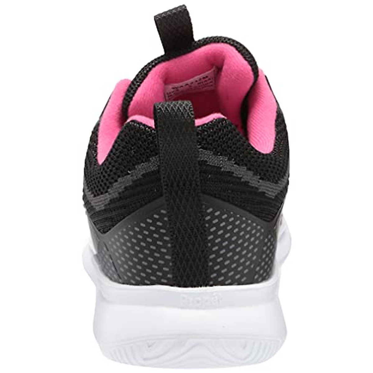 Propét Women's TravelBound Pixel Sneaker, Black/Pink, 10