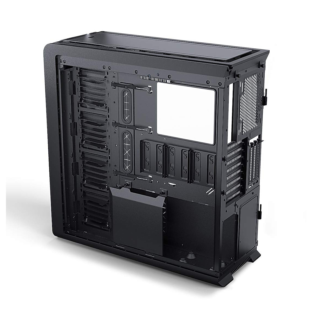 Phanteks Enthoo 719 (PH-ES719LTG_DBK01) High Performance Full Tower Case – Tempered Glass, Aluminum panels, dual system/psu support, massive storage, Fan Hub, Digital-RGB lighting, Black