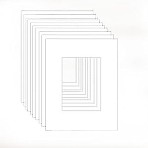 Frame Amo 4x6 White Mat for Picture Frame, Bevel Cut 2.5x4.5 Opening for 3x5 Photo, White Core, 10-Pack
