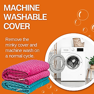 Super-Soft Kids Weighted Blanket 7 Pounds - Weighted Blanket for Kids - Easy to Clean, Washable Minky Cover - 41x60 Inches 7lbs Child Weighted Blanket - Small Heavy Blanket for Girls and Boys