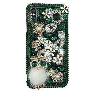 redecarie for Samsung Galaxy Note 10 Plus Diamond Case,Luxury Crystal Rhinestone Owl Bling Glitter Shiny Gemstone Women Girls Kids Sparkle Protective Phone Case Cover
