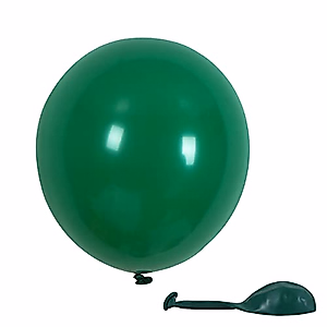 KALOR 100 pcs 10 Inch Dark Green Matte Latex Balloons Helium Balloons for Birthday Party Wedding Party Baby Shower Decoration Supplies