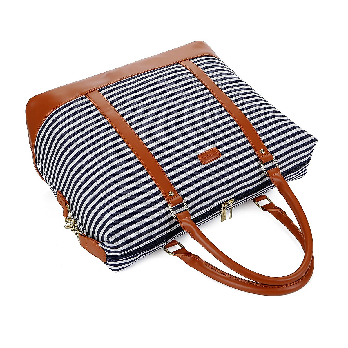 BAOSHA HB-28 Ladies Women Canvas Travel Weekender Bag Overnight Carry-on Duffel Tote Bag (Blue)