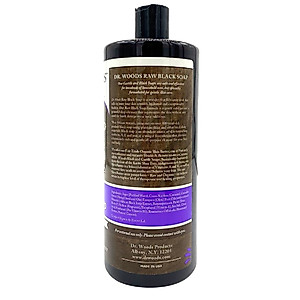 Dr. Woods African Raw Black Vegan Liquid Body Wash with Organic Shea Butter, 32 Ounce