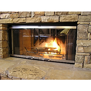 Heatilator Fireplace Doors - Black 42" Glass Doors - DM1042