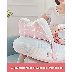 WYXunPlanet Breastfeeding Pillows for Babies,Feeding Pillow, Breastfeeding Nursing Pillows, Baby Nursing Pillows and backrests, Can Change The Baby's Feeding Position(Pink)
