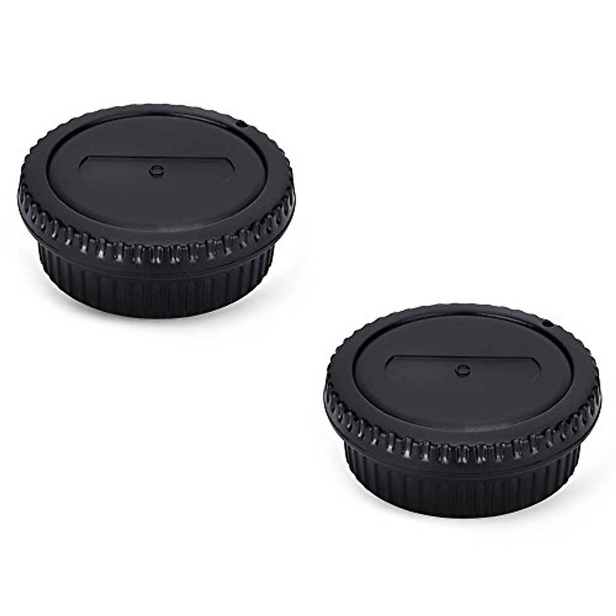 2 Pack JJC Body Cap Cover and Rear Lens Cap Kit for Canon EOS Rebel T6 T7 T5 T4i T5i T6i T6s T7i T8i SL1 SL2 SL3 60D 70D 77D 80D 90D 5D Mark II III IV 6D 7D & More Canon DSLR Camera with EF EF-S Lens