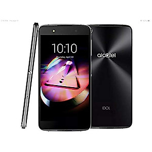 Alcatel Idol 4 6055U (16GB, 2GB RAM) 5.2" Display | Dual Flash 13MP+8MP Camera | 2,610 mAh Battery | Android 6.0 Marshmallow | 4G LTE | GSM Unlocked | Black Silver Bezel