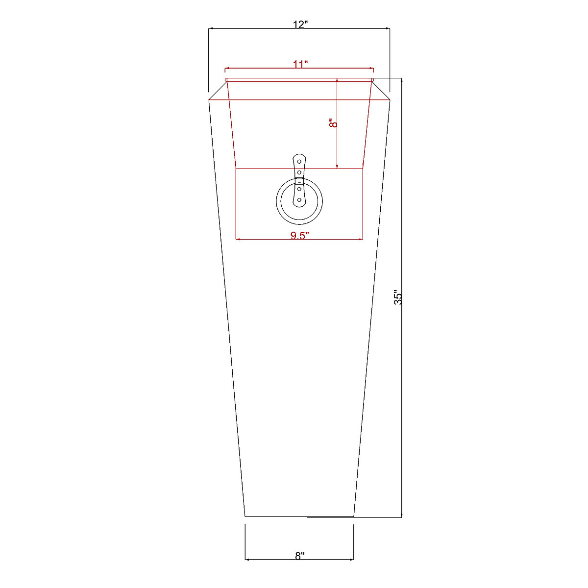 H Potter Tall Planter Antique Copper Patio Deck Indoor Outdoor Garden Flower Planters Set of 2