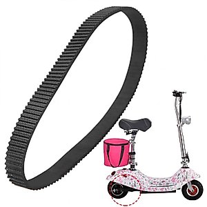 SALUTUYA Electric Scooter Driving Belt, Driving Belt, Lightweight Rubber Driving Belt for Small E Electric Scooter Motor Black