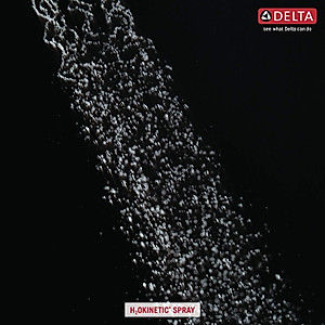 Delta Faucet Ara 14 Series Single-Function Shower Faucet Set, Single-Spray H2Okinetic Shower Head, Chrome Shower Faucet, Delta Shower Trim Kit, Chrome T14267 (Valve Not Included)