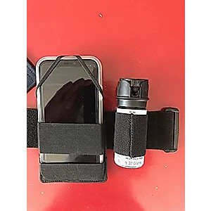 Runner Armband, Holds Pepper Spray and Cell Phone (Medium to Large arm, 16 inch Adjustable Length)
