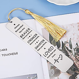 Best Friend Gifts for Inspirational Bookmark Christmas Stocking Stuffers for Kids Men Women Daughter Son Gifts for Birthday Graduation Gifts Back to School for Girls Book Lover Breast Cancer Gifts