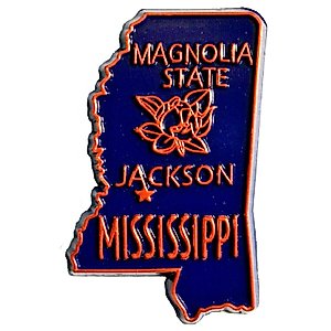 Mississippi The Magnolia State Souvenir Fridge Magnet