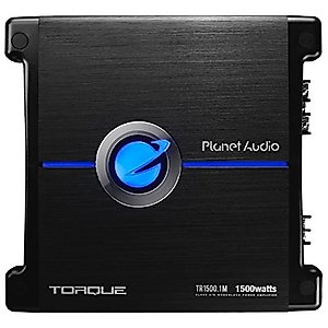 Planet Audio TR1500.1M Monoblock Car Amplifier - 1500 Watts, 2/4 Ohm Stable, Class A/B, Mosfet Power Supply, Great for Subwoofers