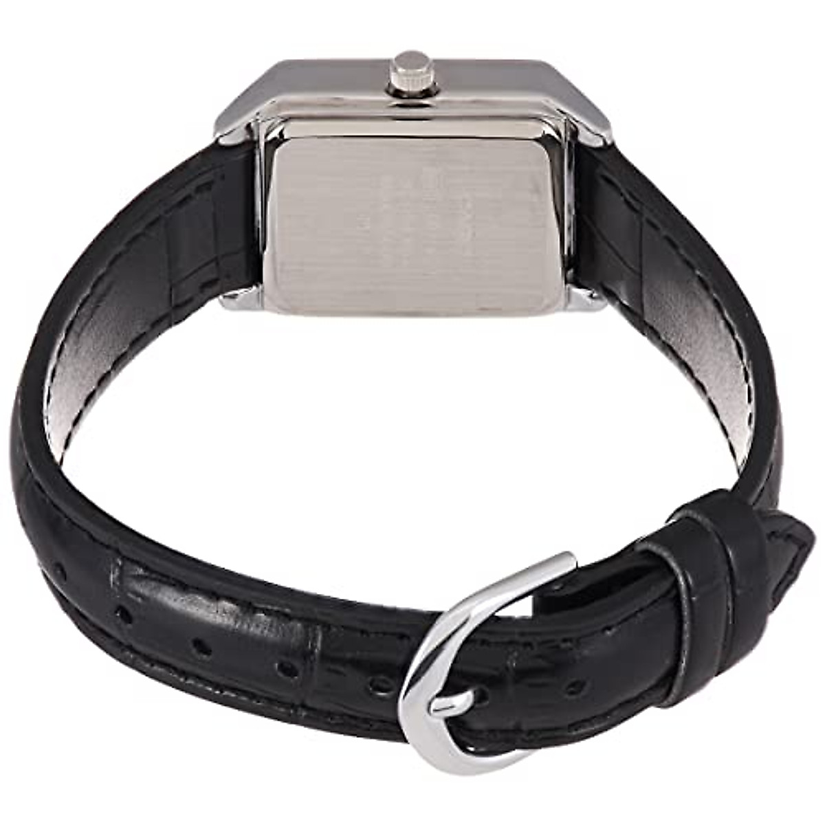 Casio LTP-V007L-7B1 Women's Rectangular Leather Strap Silver Roman Dial Dress Watch