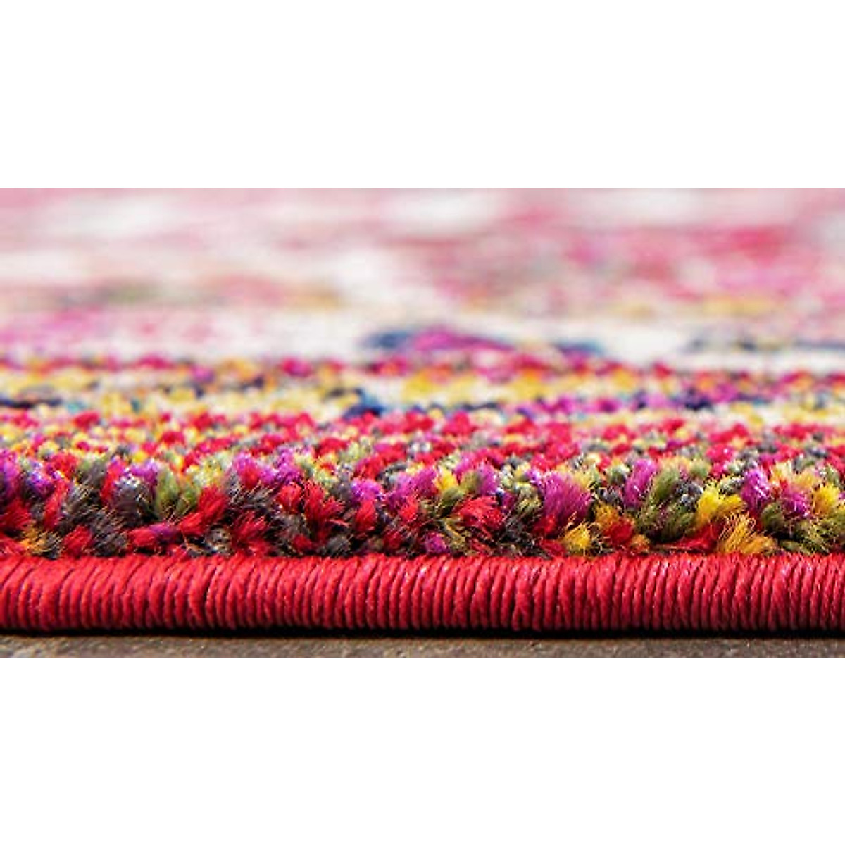 Rugs.com Fleur Collection Rug – 8' x 11' Multi Medium-Pile Rug Perfect for Living Rooms, Large Dining Rooms, Open Floorplans