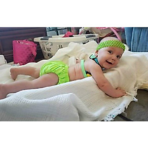 KaWaii Baby Reusable Swim Cloth Diaper Stretchy Mesh Layer Training Pant for Boys & Girls (L) 32-40 pounds 2-Pack