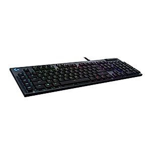 Logitech G G815 LIGHTSYNC RGB Mechanical Gaming Keyboard (GL Tactile) Bundle with Palm Rest and USB 3.0 Hub (3 Items)