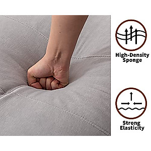 Aeffze Modular Sectional Sofa with Storage Ottoman L-Shaped 6 Seater Velvet Fabric Couch Contemporary Modern Corner Sofa Convertible Reversible Upholstered Couch for Living Room (Light Grey)