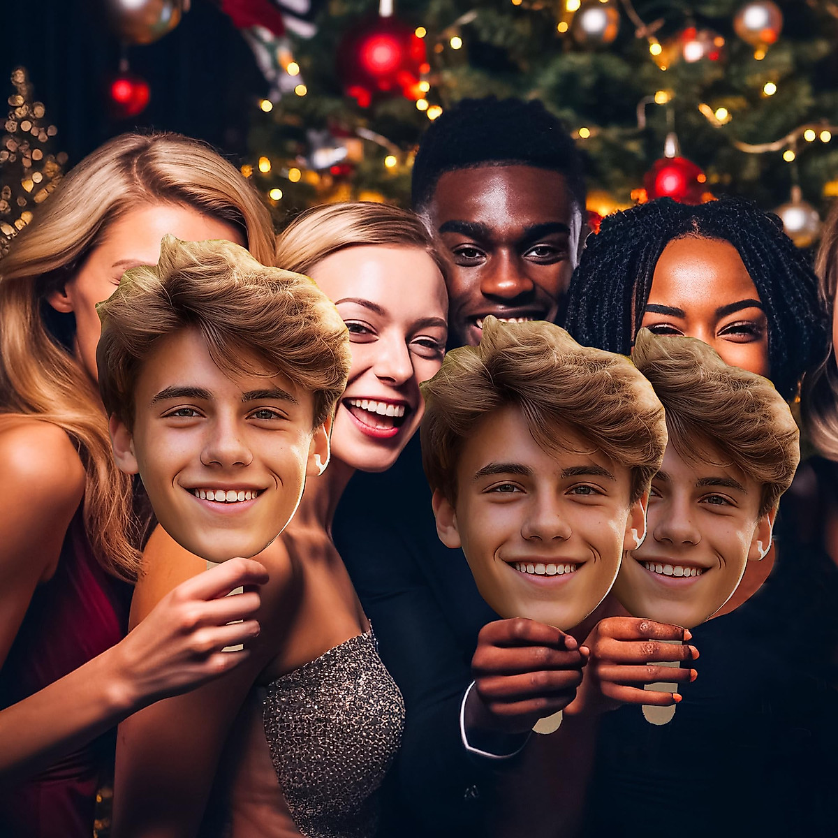 1 Pc, Custom Big Head with Your Photo | Fun Face Cardboard Cutout | Big Heads on a Stick | Life Size face on a Stick | Upload Your Photo | 6-18" Tall