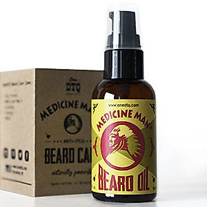 Medicine Man's Anti-Itch Beard Oil 2 FL OZ - 100% Natural & Organic Leave-in Conditioner for Men
