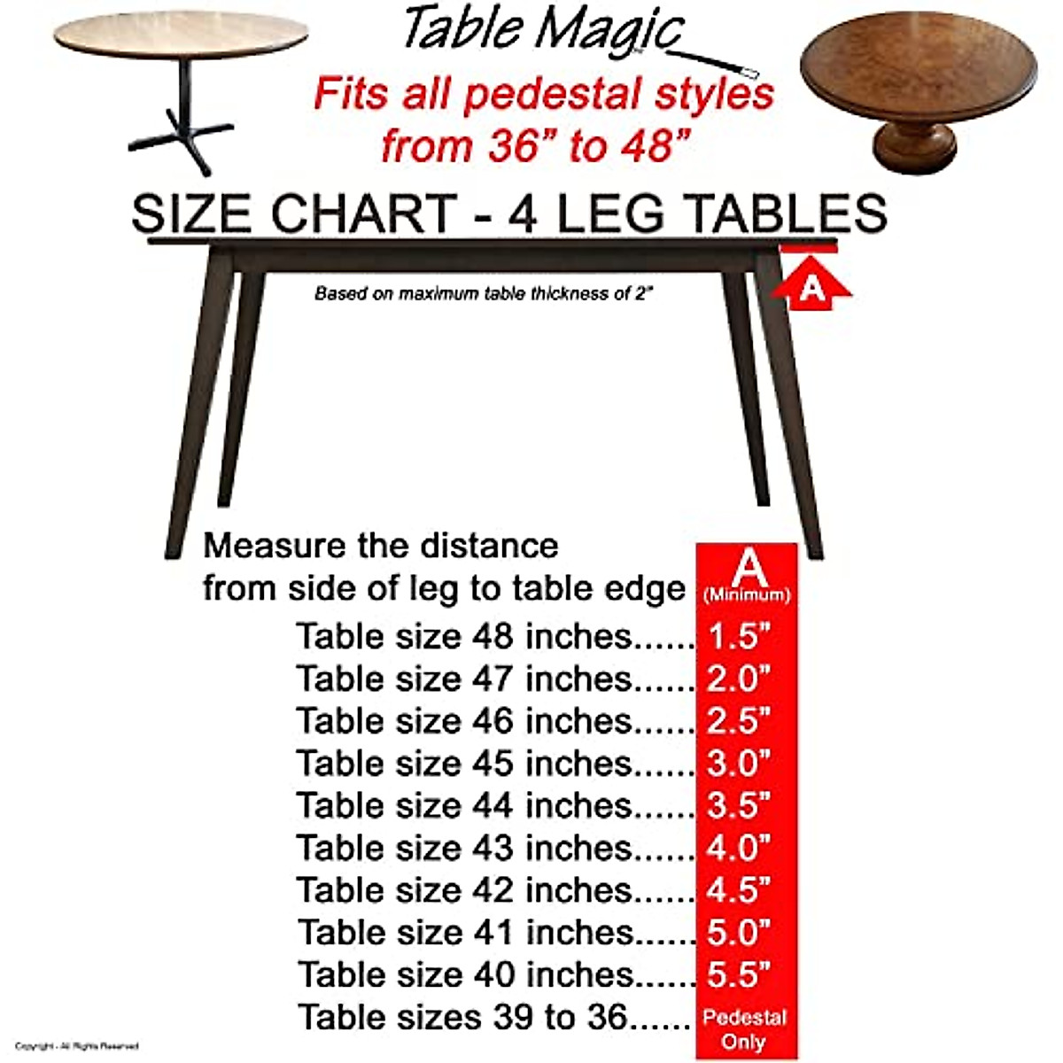 Table Cloth Round 36" to 48" Elastic Edge Fitted Vinyl Table Cover Polished Granite Dark Gray