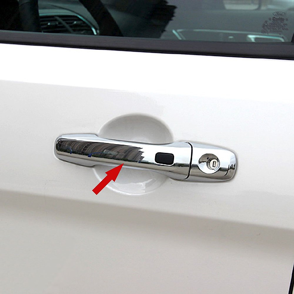 Fit for Ford Explorer 2015 2016 2017 2018 with Smart Keyhole Door Handle Cover Trim Trims Chrome