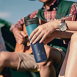 Arslo Insulated Sport Bottle With Straw Lid, Stainless Steel Water Bottles Double Walled, Vacuum Thermo Mug,Metal Water Bottle Insulated Keeps Water Cold