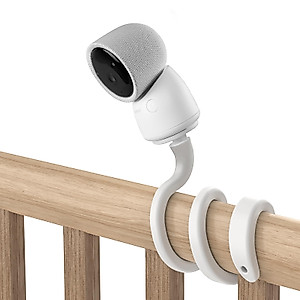 Koroao Flexible Twist Mount for Arenti Baby Monitor，No Tools or Wall Damage Required (White)