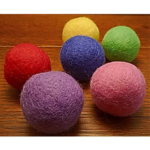 Earthtone Solutions Wool Felt Ball Toys for Cats and Kittens, Fun Adorable Colorful Soft Quiet Felted Fabric Balls, Unique for Cat Lovers, Merino Wool, Hand Made in Nepal