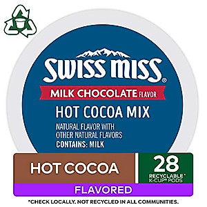 Swiss Miss Milk Chocolate Hot Cocoa Keurig Single-Serve K Cup Pods, 28 Count