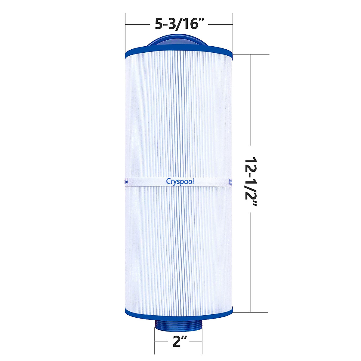 Cryspool 2" MPT-Thread Spa Filter Compatible with Marquis Spa 20041, 20091, 370-0237, 5ch-502, Marquis 50, PPM50SC-F2M, FC-0195, Cal Spa FIL11100202, 50 sq.ft, 2 Pack