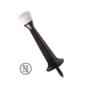 Door Stops 3 Inch Rigid with Rubber Pin Oil Rubbed Bronze Black, 5 Pack | HOWTOOL