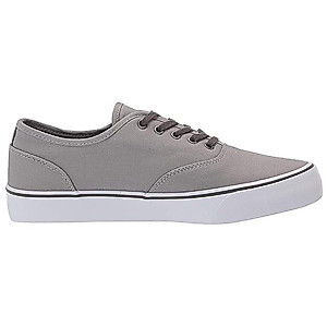 Lugz | Lear Classic Casual Sneakers for Men | Lace Up Mens Canvas Shoes | Everyday Men Footwear, Alloy/Charcoal/White, 9.5 M US