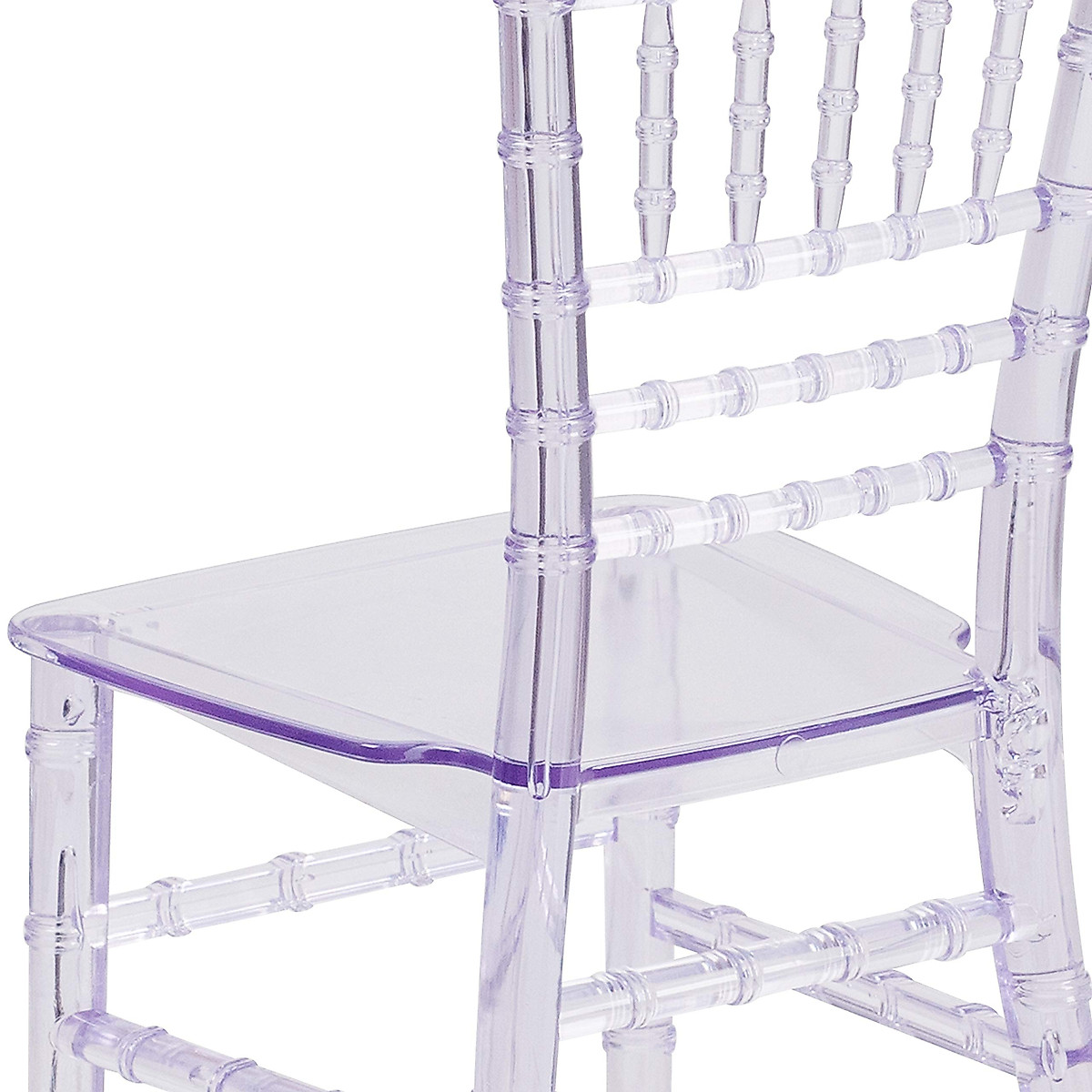 BizChair 10 Pack Child’s Transparent Crystal Resin Party and Event Chiavari Chair for Commercial & Residential Use
