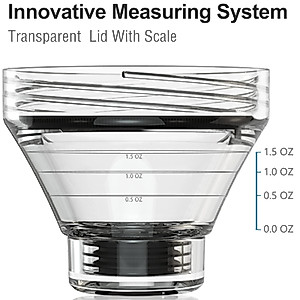 Cocktail Shaker with Measuring System - Signice 20 Oz Vacuum Insulated Martini Shaker Stainless Steel Margarita Drink Shaker Mixer for Bartender,100% Leak Proof