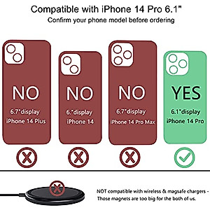 MInCYB Compatible with iPhone 14 Pro Wallet Case, Zipper Case with RFID Blocking Card Holder Slots for Women Men, Magnetic Detachable Leather Cover with Wristlet Strap for iPhone 14 Pro. Blue