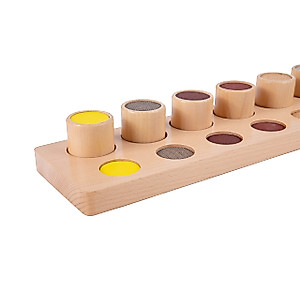 Montessori Sensory Toys for Babies 6-12 Months Wooden Touch & Match Board, Sensory Games for Kids 2 3 4 Years - Learning Different Materials Touch Feel,Montessori Kids Sensory Homeschool Supplies