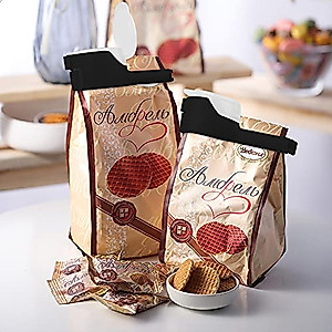 KUFUNG Food Storage Sealing Clips with Pour Spouts, Kitchen Chip Bag Clips, Plastic Cap Sealer Clips, Great for Kitchen Food Storage and Organization (M, Black)