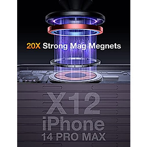 TORRAS for MagSafe Car Mount [Compact & Powerful] Magnetic Phone Holder for Car Dashboard Precision Align iPhone Car Holder Mount Cellphone [20 Strong Magnets] for iPhone 15/14/13/12 Pro Max Plus